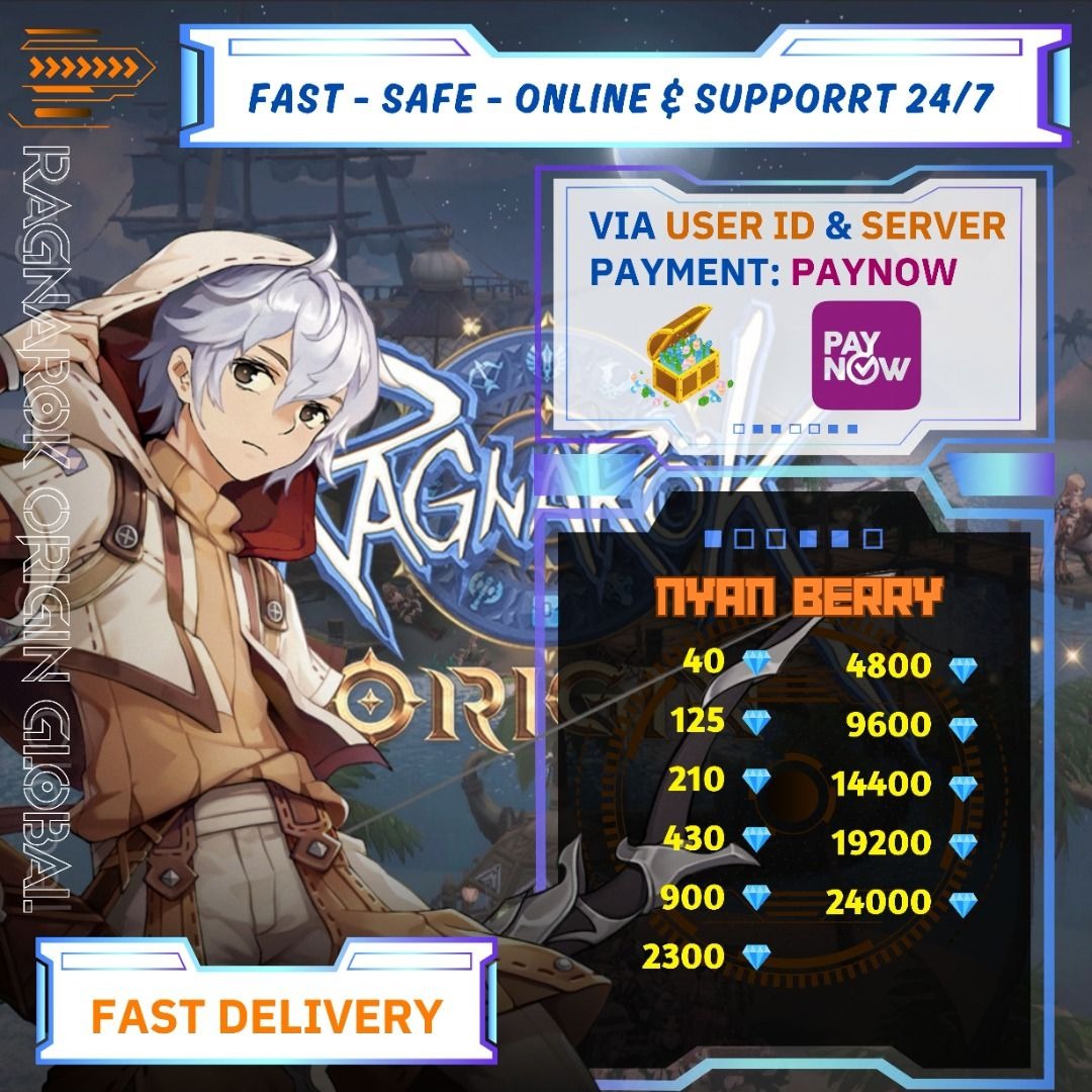 [FAST TOP UP 5 MINS ] RAGNAROK ORIGIN GLOBAL NYAN BERRY | Need Secret ...