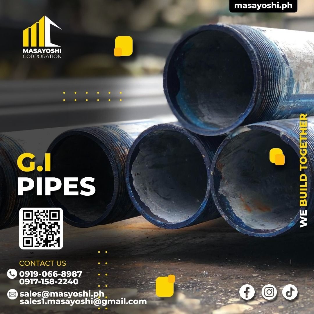 Galvanized Iron Pipes 1", GI Pipes, G.I. Pipe, Steel Pipe, Metal, Construction Material, Tubo ...