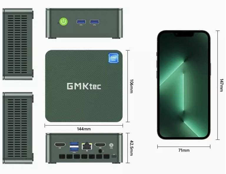 GMKtec NucBox G3 Mini PC With Intel N100 Processor 12th Gen 16GB RAM ...