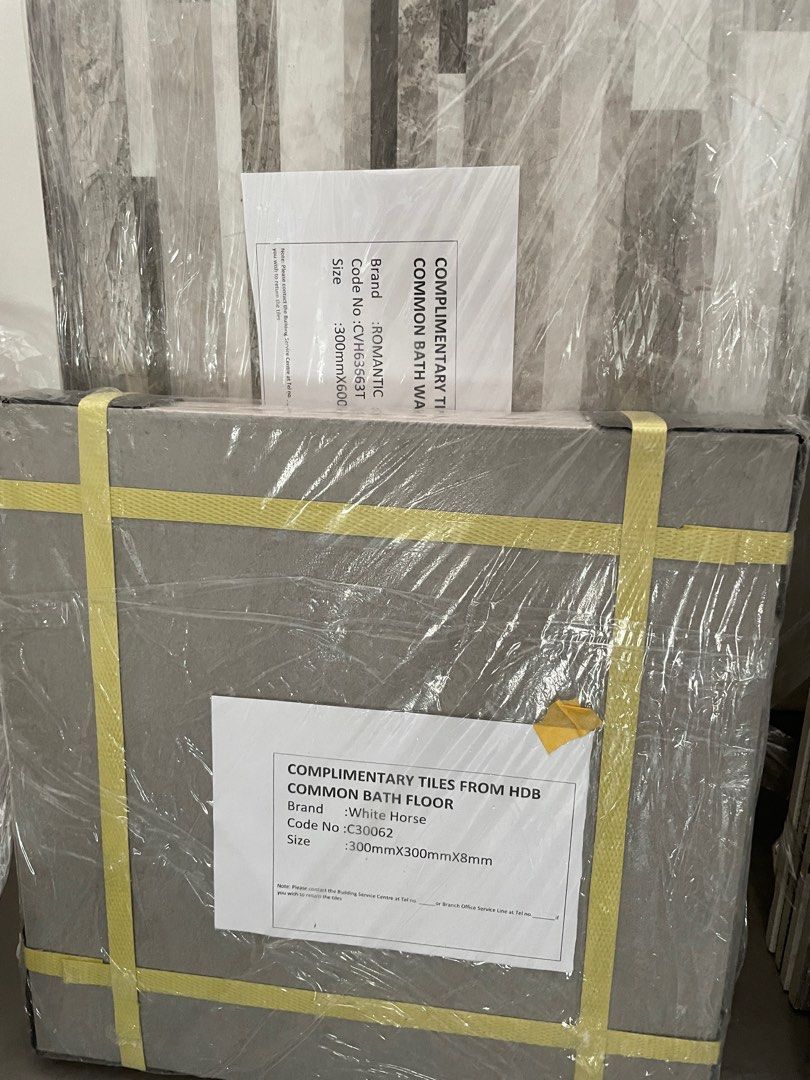 HDB BTO Bathroom Tiles, Furniture & Home Living, Home Decor, Other Home ...