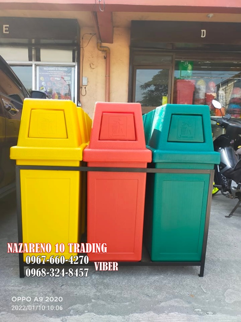 hooded trash bin large, Furniture & Home Living, Cleaning & Homecare ...