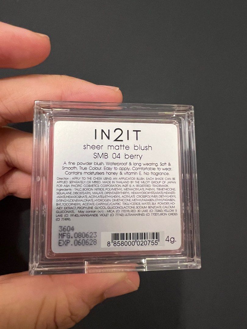 IN2IT sheer matte blush 04 berry, Beauty & Personal Care, Face, Makeup ...