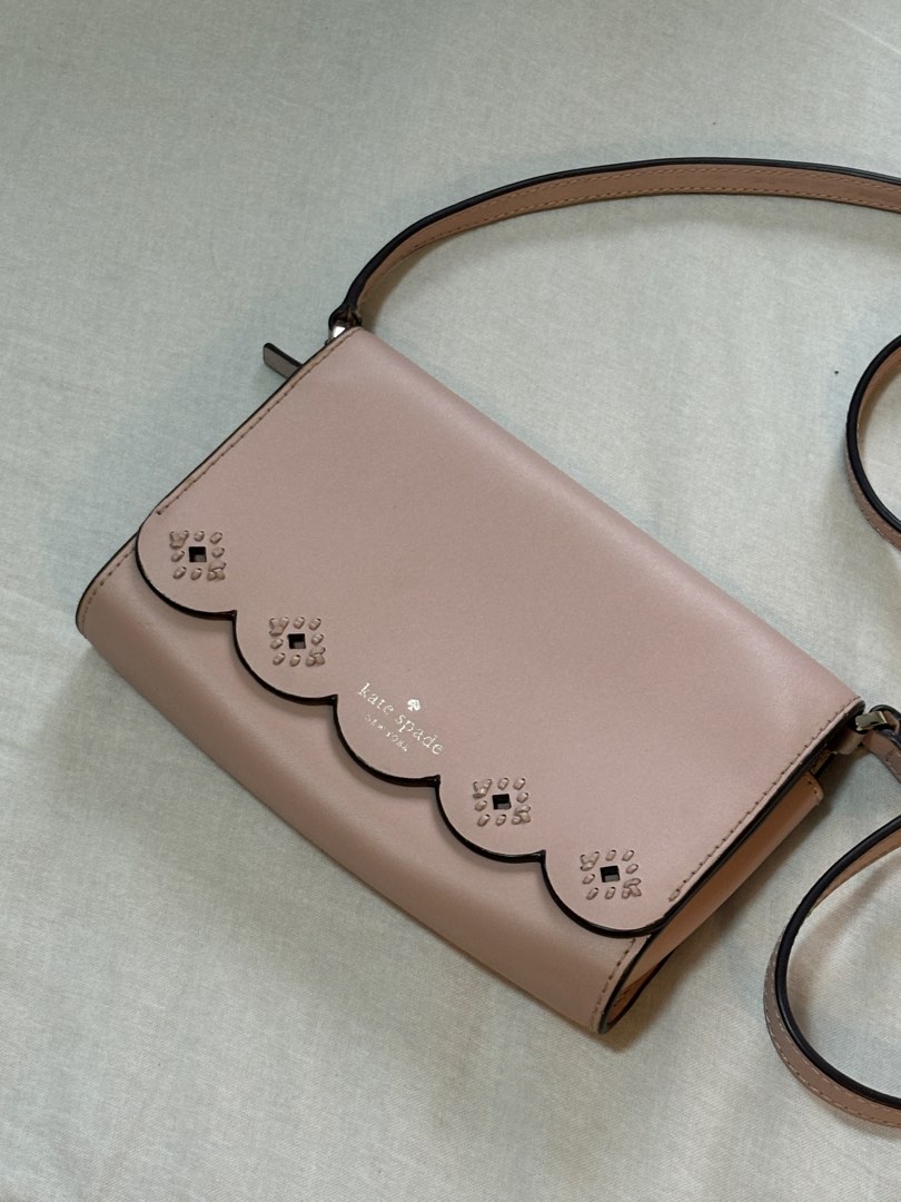 kate spade magnolia street eyelet addison crossbody (light pink), Women ...
