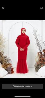 Hijabistahub Fidelya Kurung Green, Women's Fashion, Muslimah Fashion ...