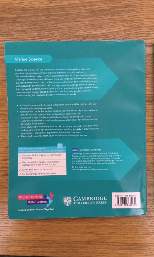 Marine Science for Cambridge International AS &A Level Coursebook and ...