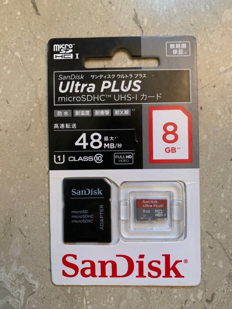 MicroSD 8GB SanDisk Ultra Plus, Mobile Phones & Gadgets, Mobile ...