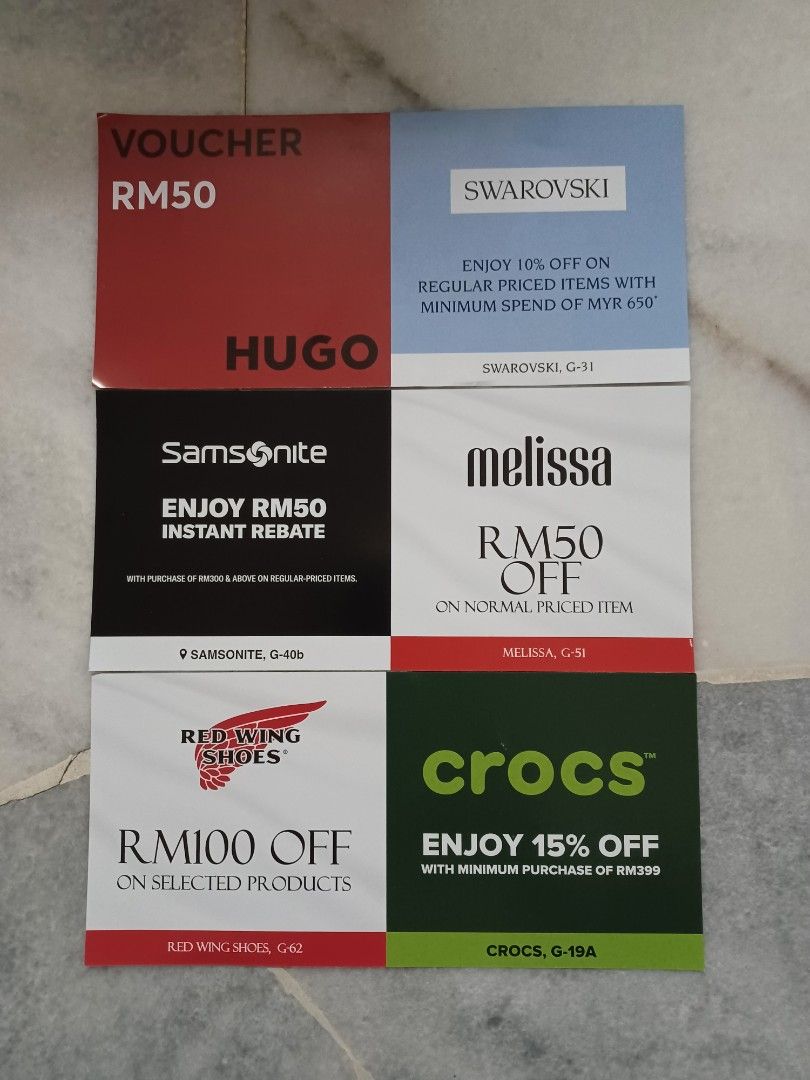 Multiple Vouchers, Tickets & Vouchers, Vouchers on Carousell