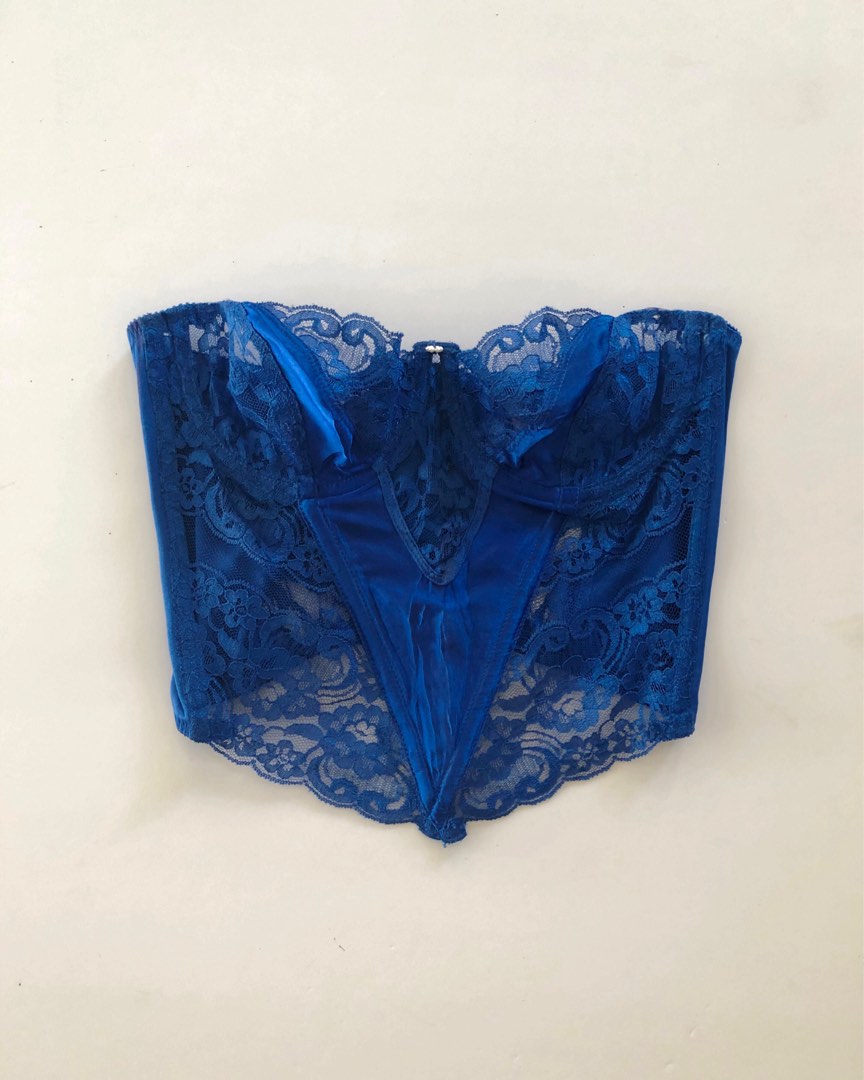 Prettiest Chr*st*an D*or rare color royal blue corset, Women's Fashion ...