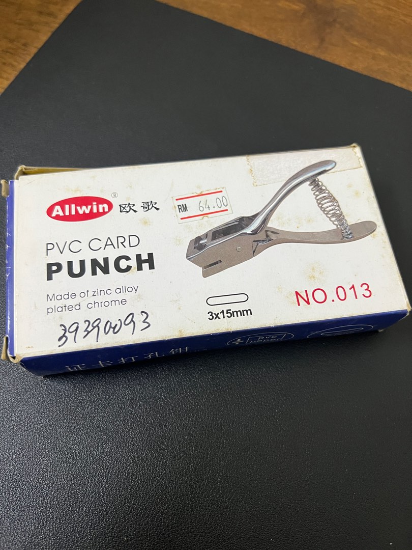 [ JUALAN DURIAN RUNTUH] PVC CARD PUNCH PUNCHER PVC 3x15mm, Hobbies ...