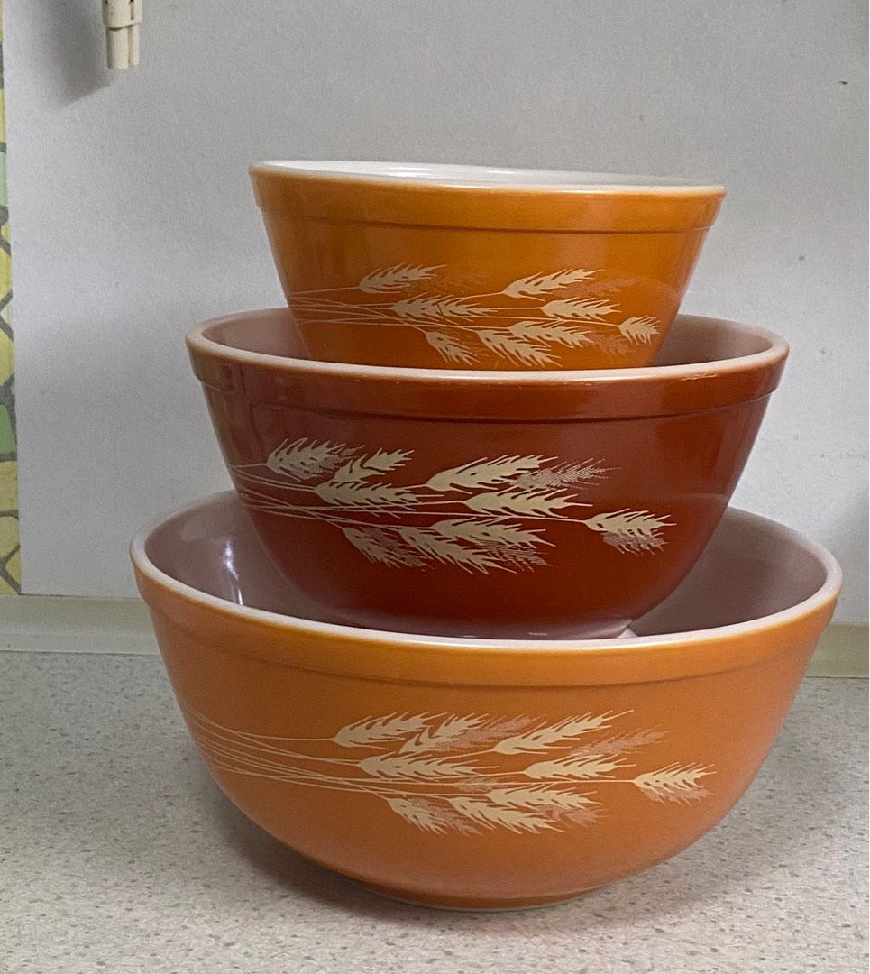 PYREX Mixing Bowl Set, Furniture & Home Living, Kitchenware & Tableware ...