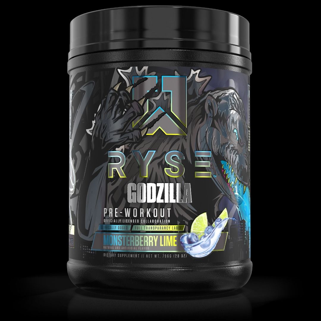 Ryse Godzilla Pre-Workout (Extremely High Stim), Health & Nutrition ...