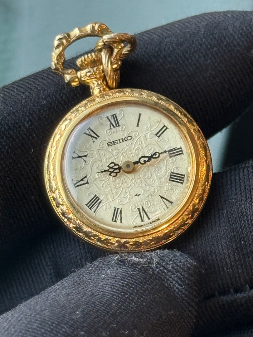 Seiko Mechanical Vintage Mini Pocket Watch Art Deco, Men's Fashion ...