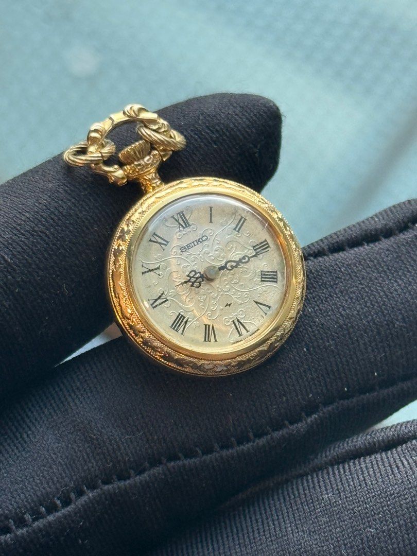 Seiko Mechanical Vintage Mini Pocket Watch Art Deco, Men's Fashion ...