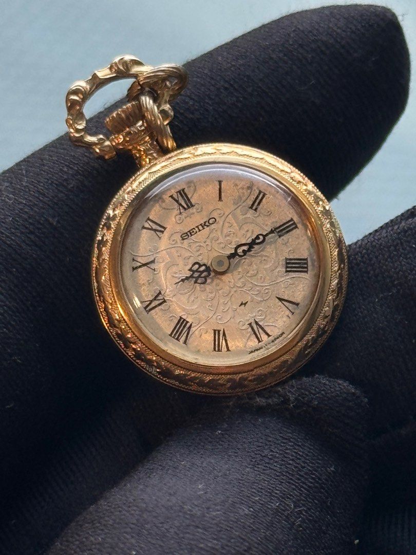 Seiko Mechanical Vintage Mini Pocket Watch Art Deco, Men's Fashion ...