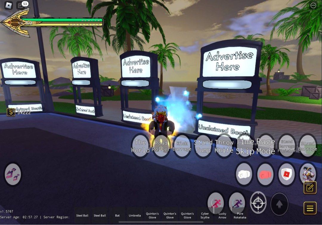 Selling Ghost The World Base GTW skin Your Bizarre Adventure YBA, Video ...