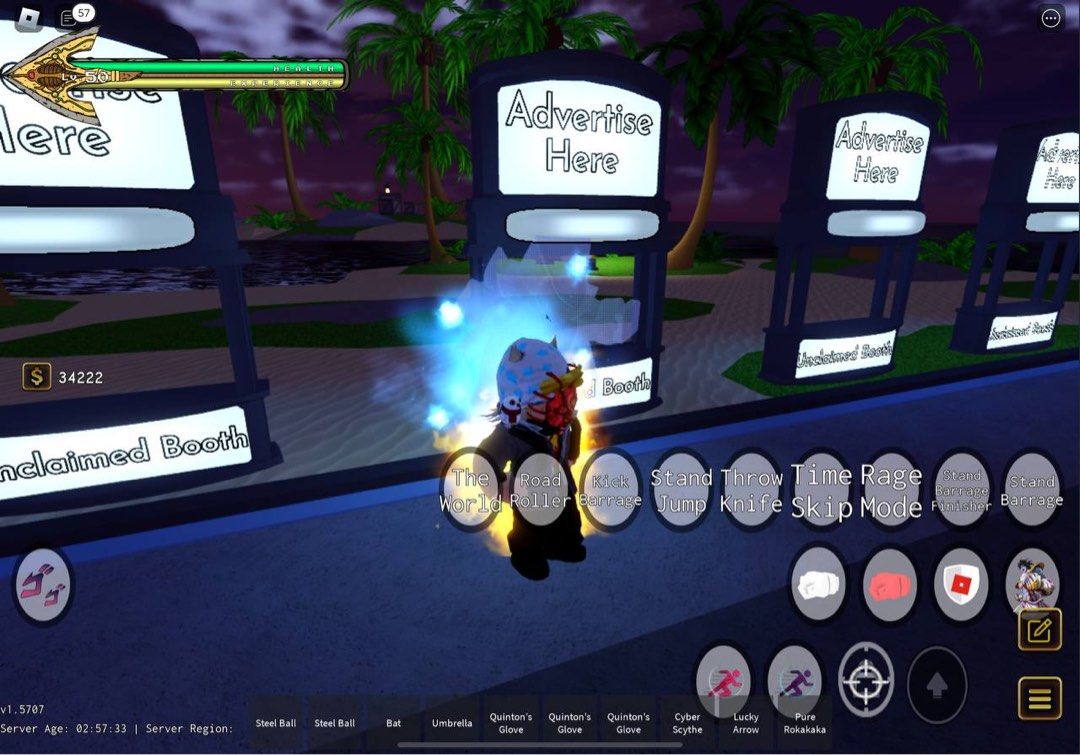 Selling Ghost The World Base GTW skin Your Bizarre Adventure YBA, Video ...