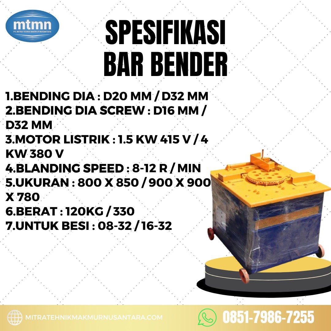 Sewa Alat Proyek Bar Bender Daerah Surabaya, Properti, Rental di Carousell