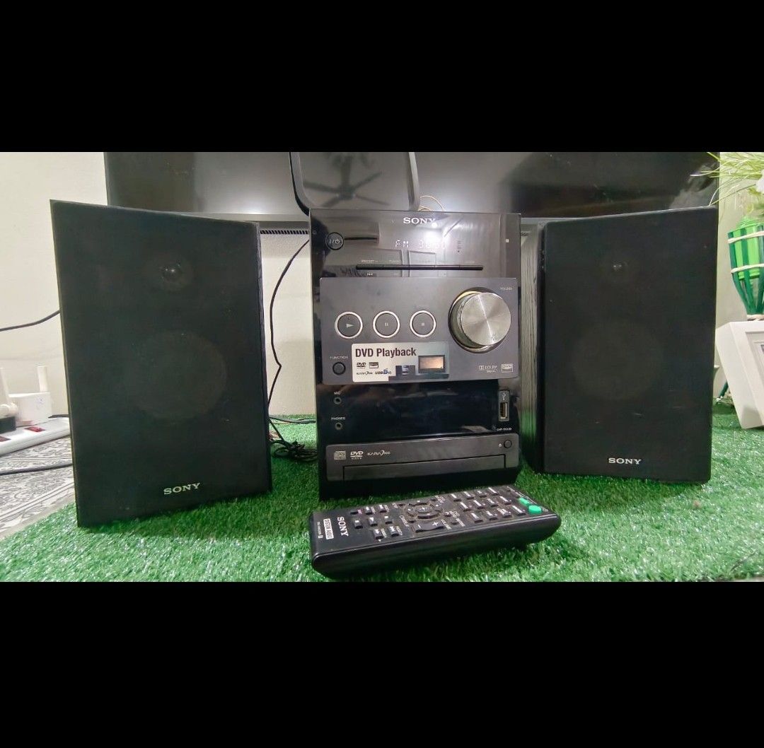 SONY Mini HiFi HCD DX400 Radio with remote control MIC USB, Phones, DVD ...