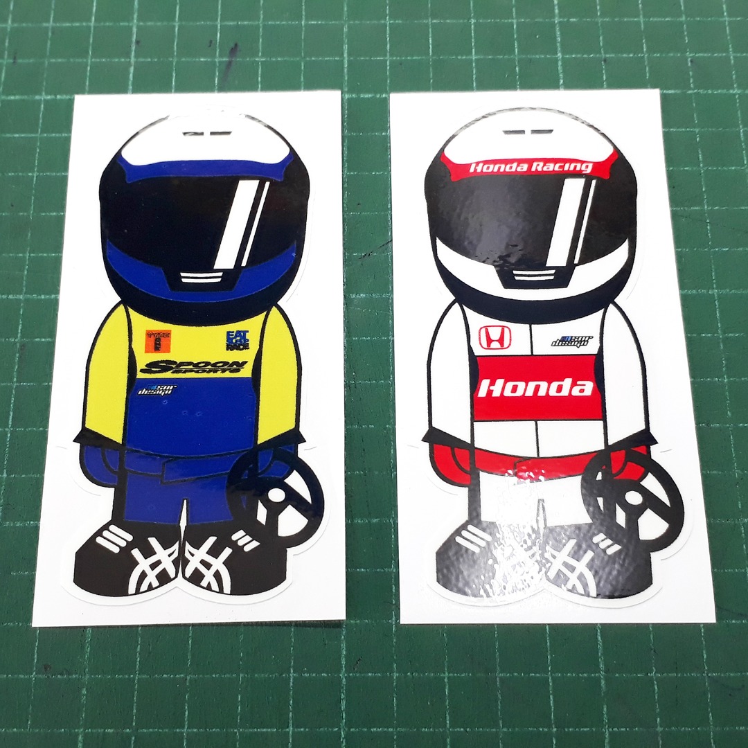 Spoon Sports & Honda cartoon mascot - sticker, Hobbies & Toys ...