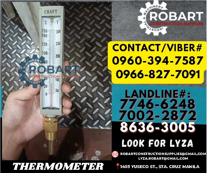 Straight Thermometer, Commercial & Industrial, Construction Tools ...