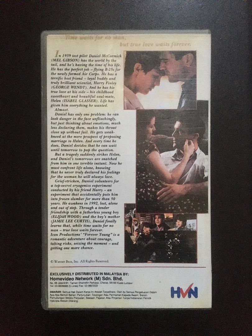 VHS - Forever Young (1993) (VHS Tape / Video Tape) (Mel Gibson), Hobbies & Toys, Music & Media ...