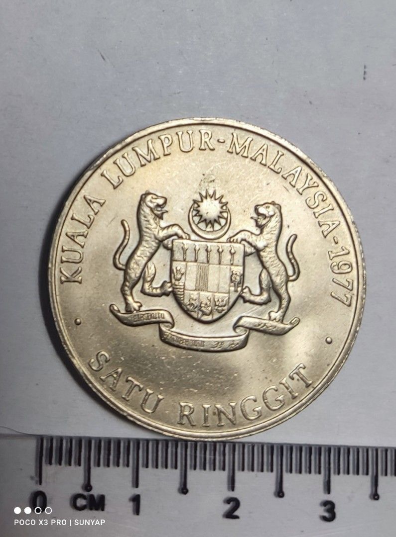 Wang syiling SATU RINGGIT, 1977 Ninth Southeast Asia Game, Hobbies ...