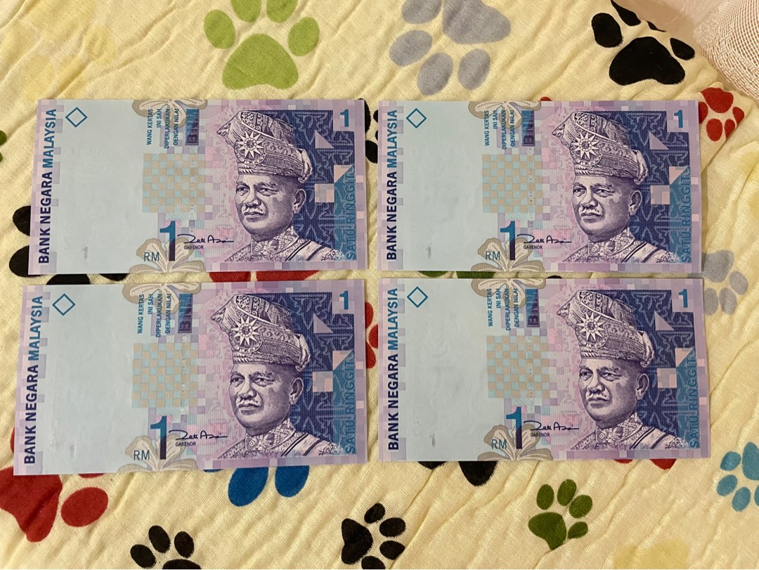 4 running numbers RM1 Banknote AF, Hobbies & Toys, Collectibles ...