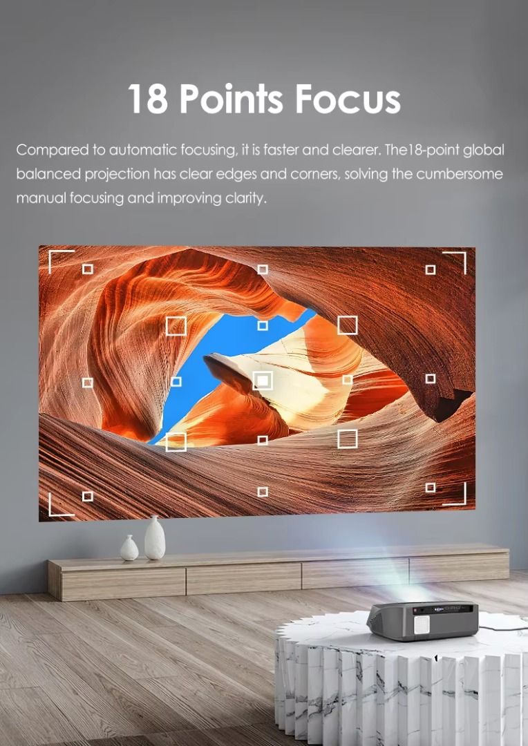 4K Beam Projectors for Movie Auto Focus Correction Smart Android Wifi ...