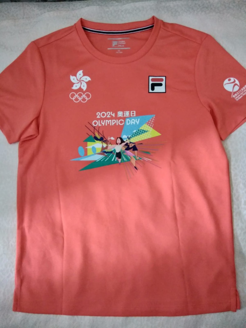 全新連牌 M碼 FILA 奧運日 運動TEE 運動衫 DRY-FIT, 男裝, 運動服裝 - Carousell