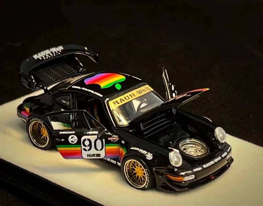 預訂 pre-order**** PGM 1:64合金全開模型！RWB964寬體改裝版，GT Wing版 Apple, 預購 - Carousell