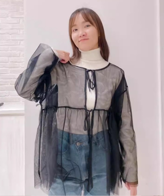 全新日本 TIP TOP + POCKET 黑色圓領網紗蝴蝶結外套 (官網同步) ON SALES$128 全場現貨, 女裝, 外套及戶外衣服 - Carousell