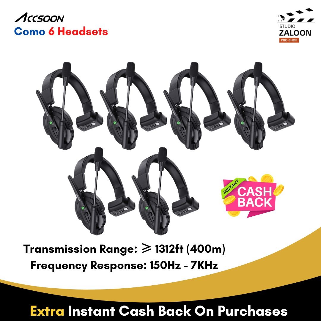 Accsoon COMO Wireless Intercom System With 6 Headsets (preorder now get ...