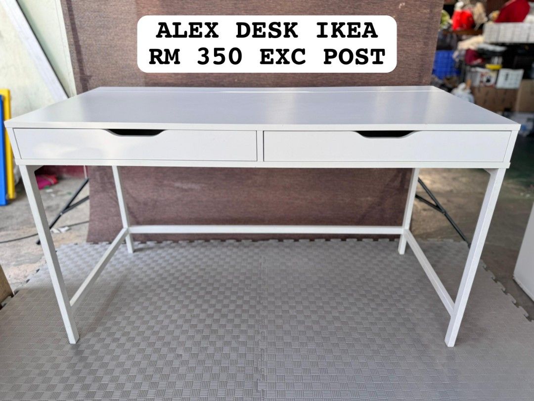 Alex Desk study table Ikea, Furniture & Home Living, Furniture, Tables ...