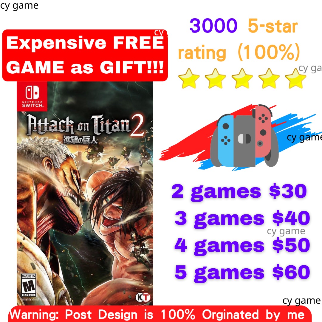 Attack on Titan 2 AOT Nintendo Switch Game, Video Gaming, Video Games ...