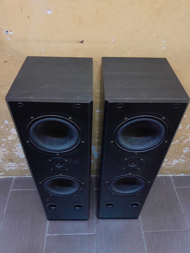 Bomb BS 808 Floor Speaker 3 Way Reflex 250Watts 8Ohms Pair Made In USA 1 Tweeter Out, Audio ...