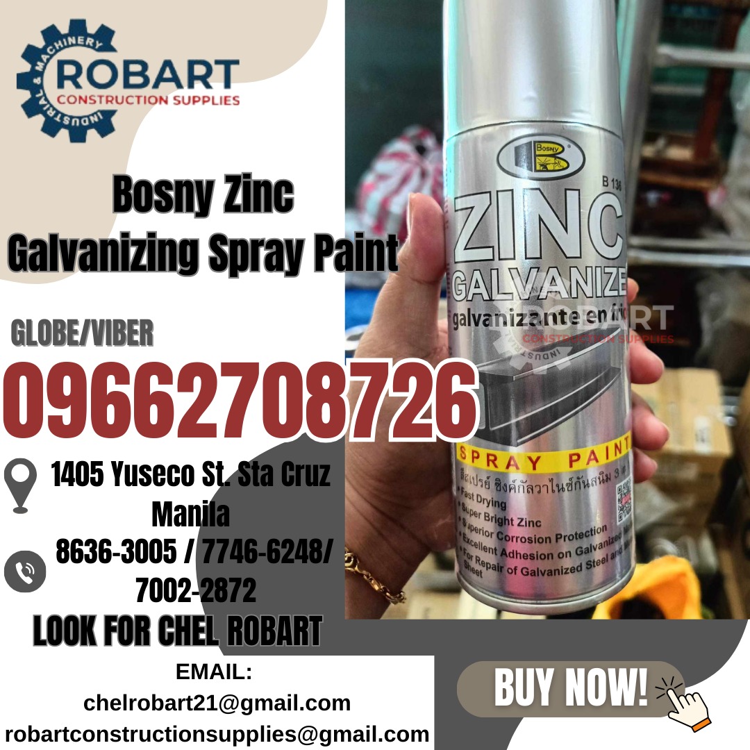 BOSNY ZINC GALVANIZING SPRAY PAINT, Commercial & Industrial ...