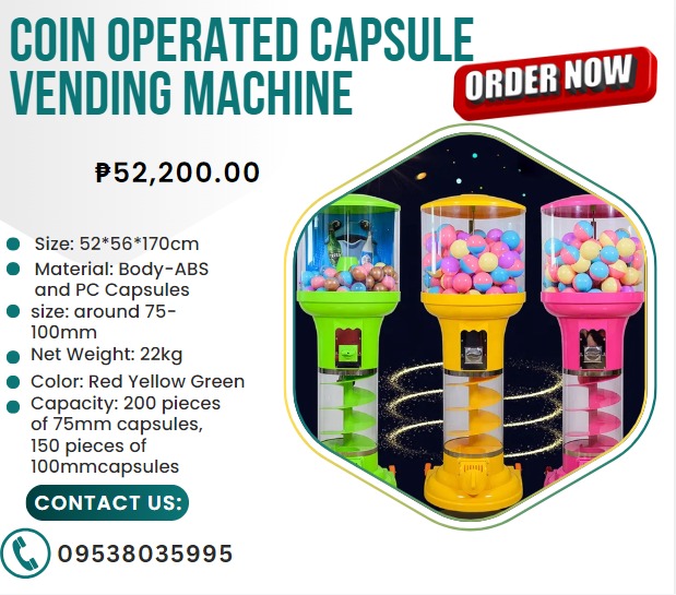 COIN OPERATED CAPSULE VENDING MACHINE MODEL: RT-G021, Commercial ...