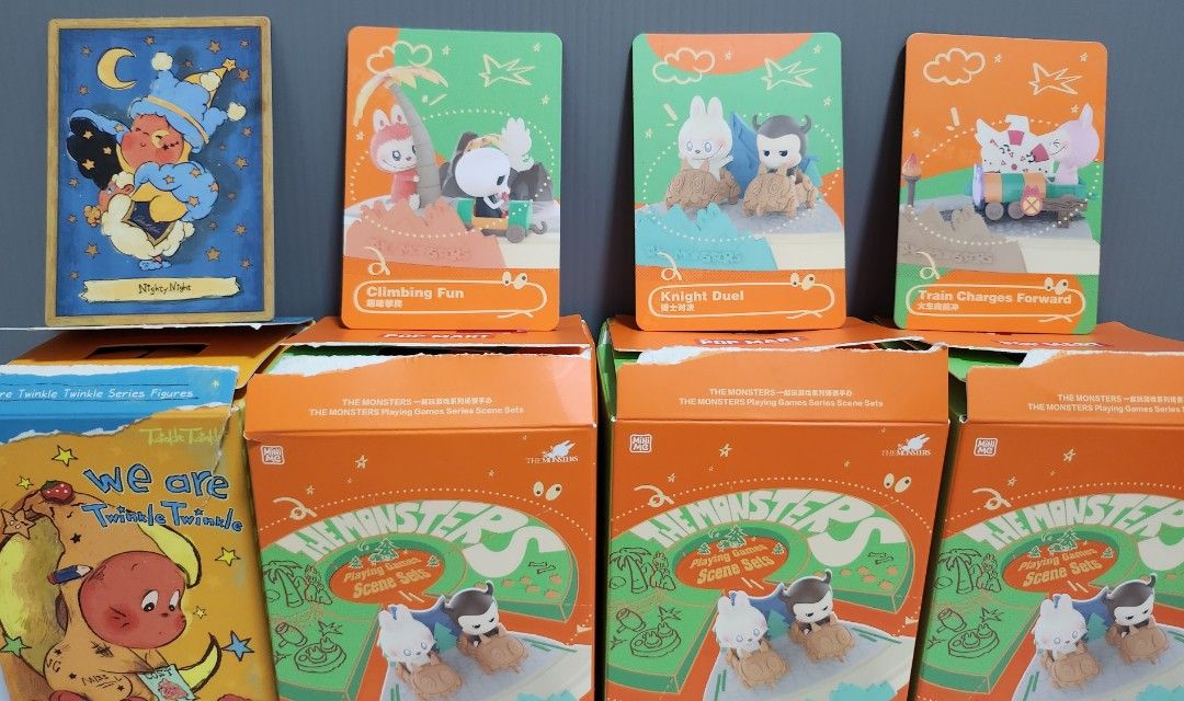 Different Popmart Blind box characters, Crybaby Powerpuff/ Labubu ...