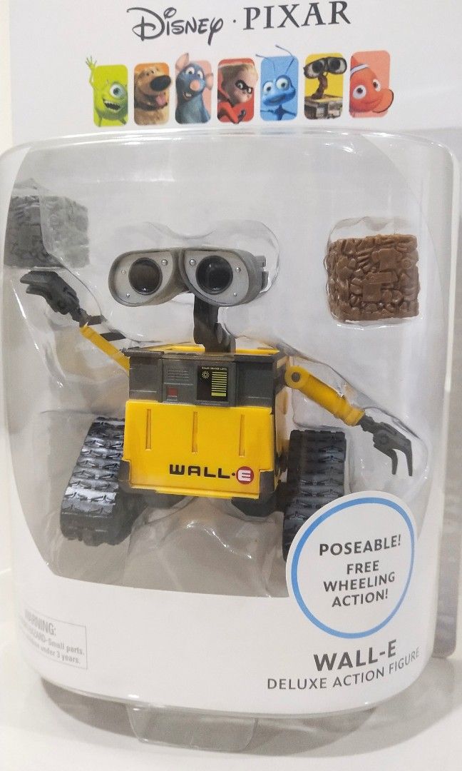 Disney Pixar WALL-E Deluxe Action Figure Poseable Thinkway Toys ...