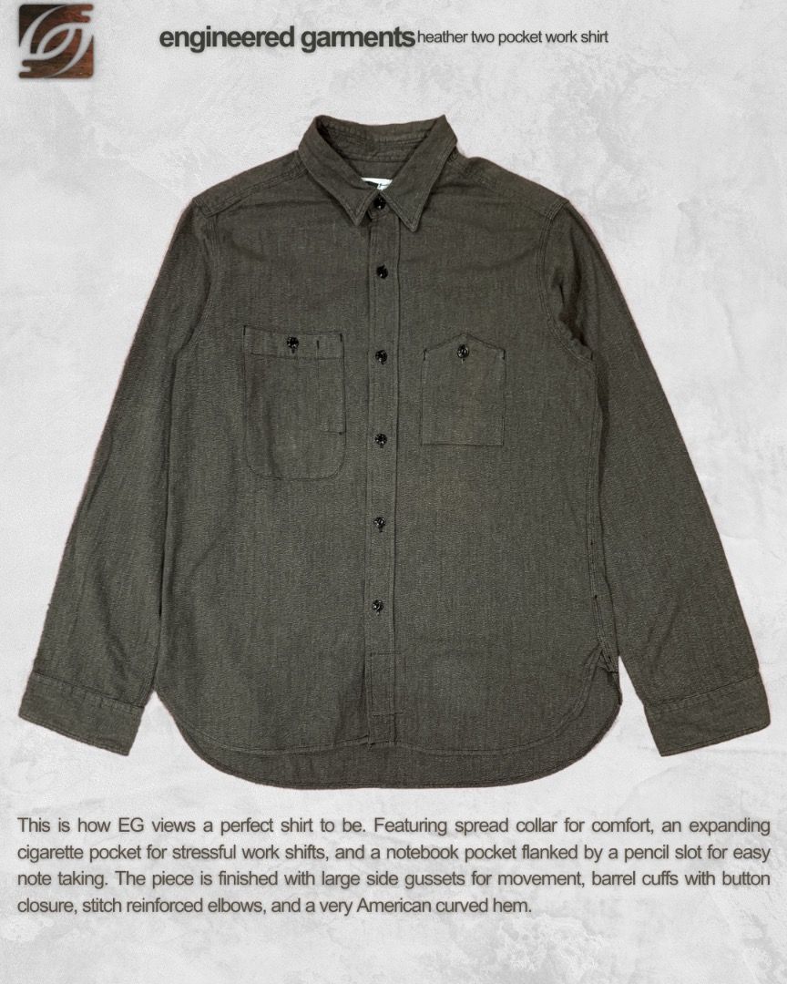 Engineered Garments Japan Release Heather Two Pocket Woven Work Shirt ...