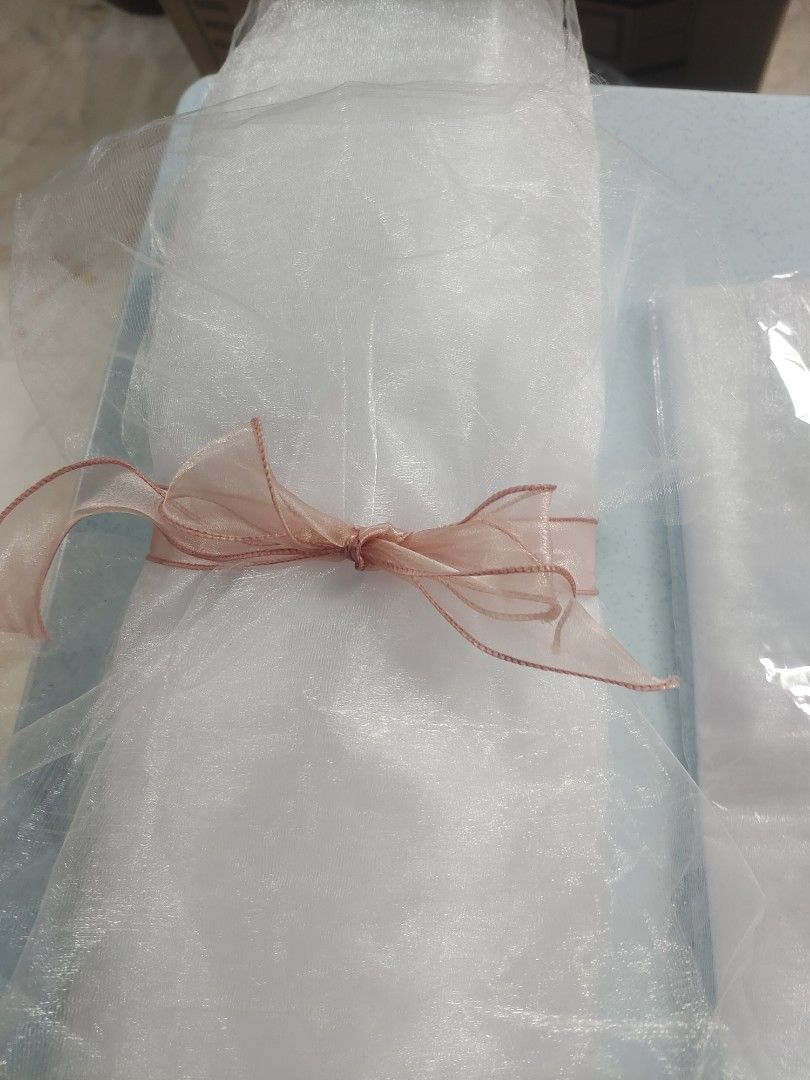 Flower bouquet gauss organza cloth and ribbon, Hobbies & Toys ...