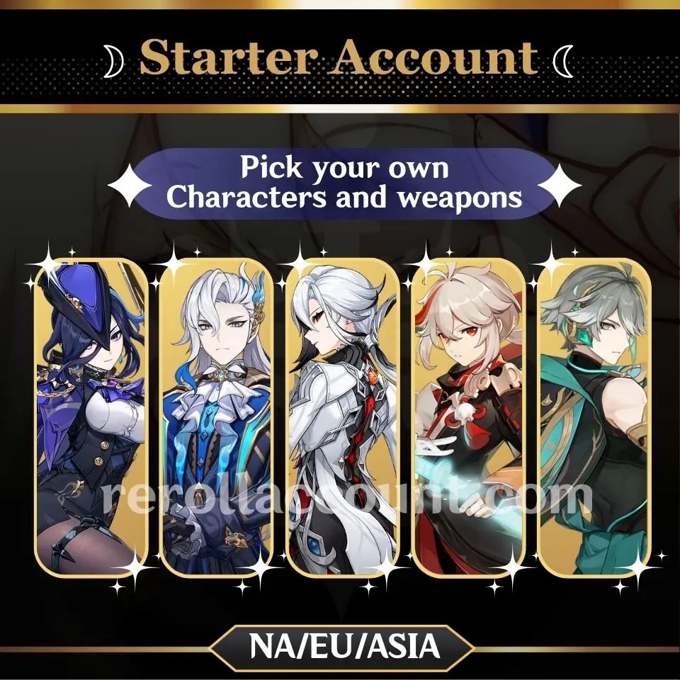 Genshin Impact Customizable Starter Reroll Account | AR20 | NA/EU/ASIA ...