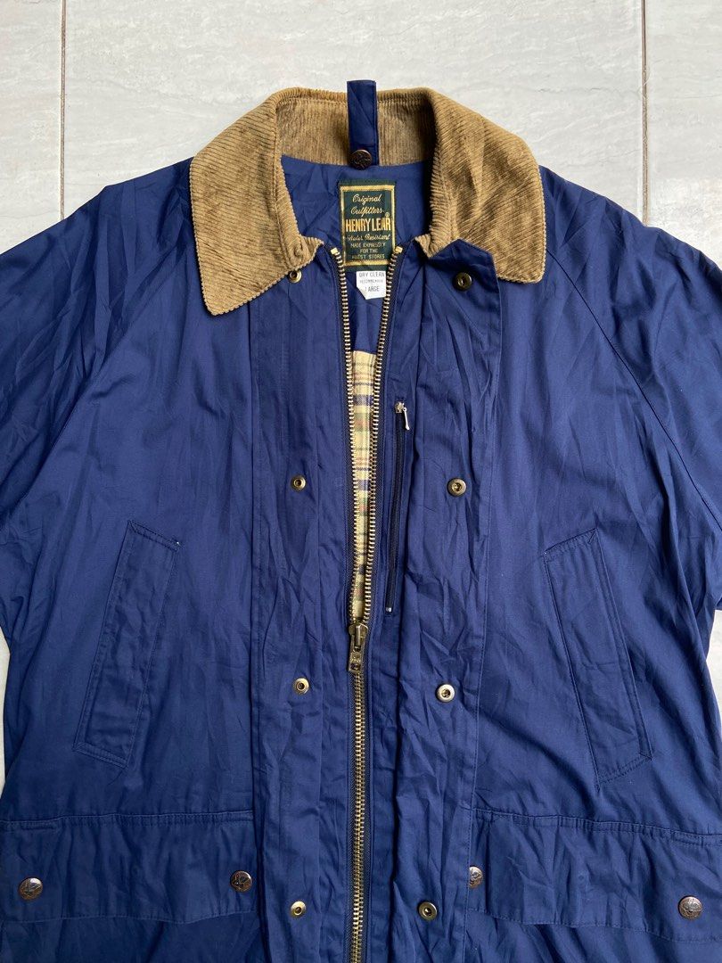 HENRY LEAR Blue CANE’S Toyo Chore Jacket, Fesyen Pria, Pakaian , Baju ...