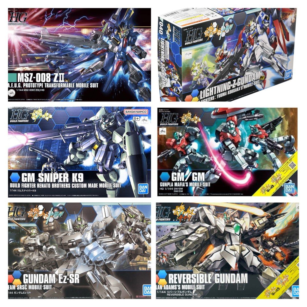 Hg HGBF 1/144 Reversible Gundam GM/GM EZ-SR Lightning Z Gundam Zii Gm Sniper K9, 興趣及遊戲, 玩具 & 遊戲類 ...