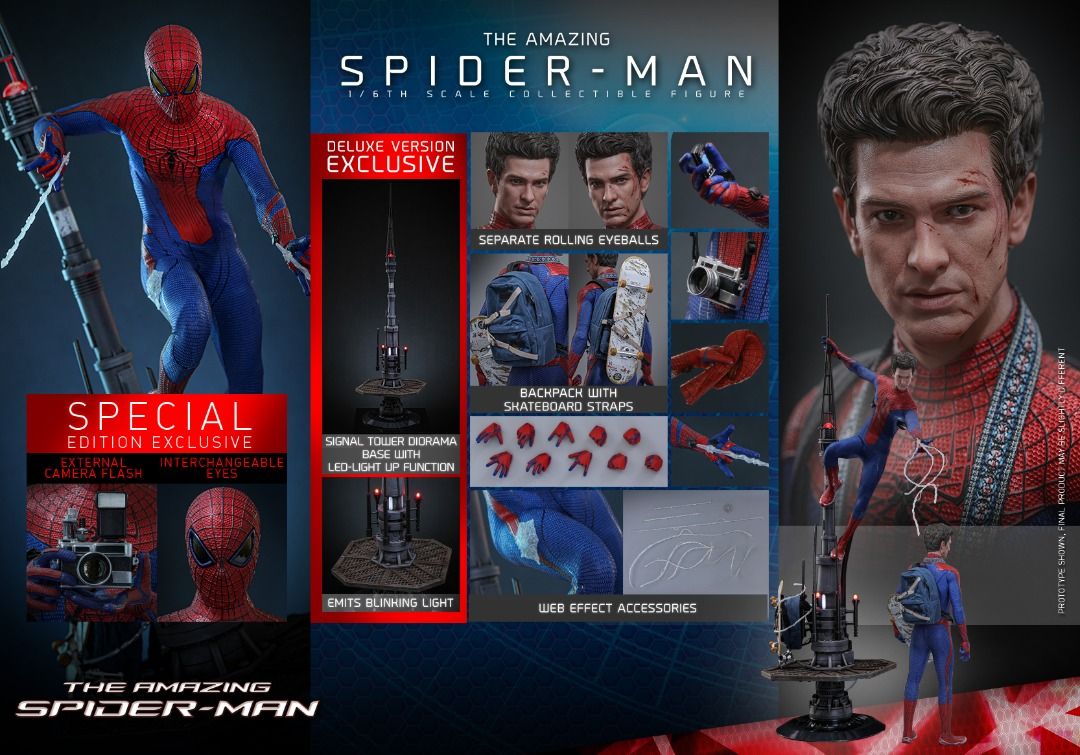 Hot Toys - The Amazing Spiderman - 1/6th Scale - Deluxe + Special ...
