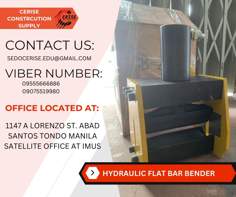 HYDRAULIC FLAT BAR BENDER, Commercial & Industrial, Construction Tools ...