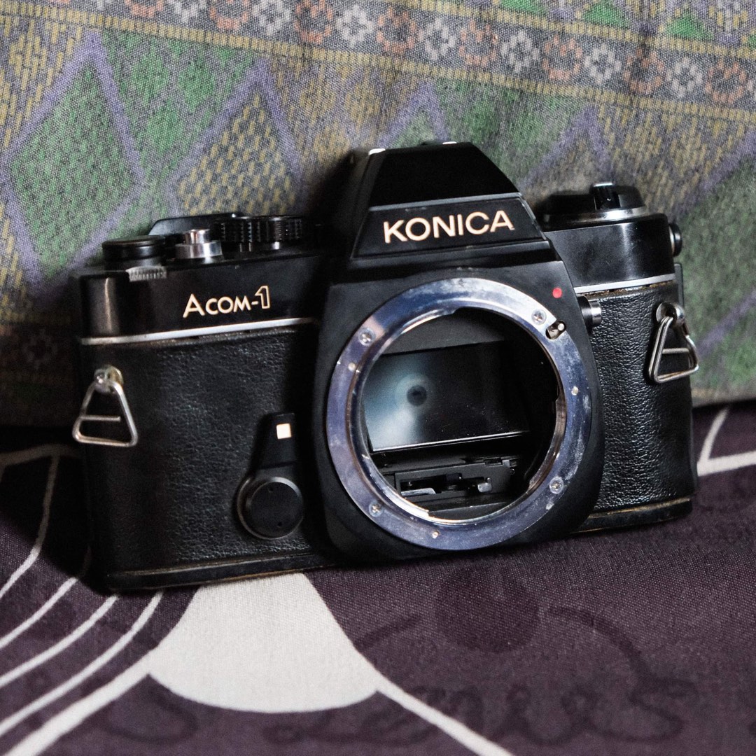 Konica Acom-1 SLR Film Camera, Photography, Cameras on Carousell