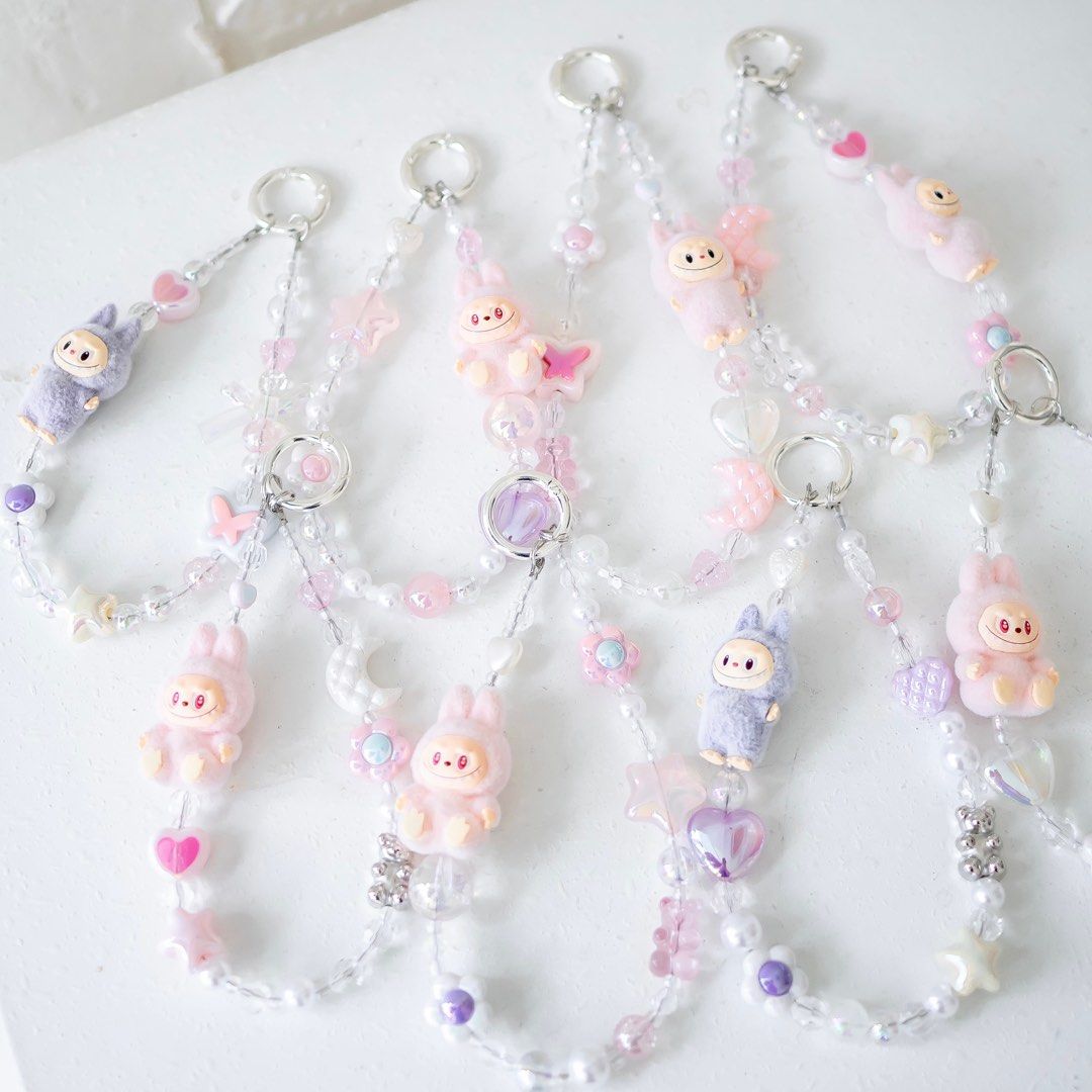LABUBU PHONE STRAPS, Hobbies & Toys, Stationery & Craft, Handmade Craft ...
