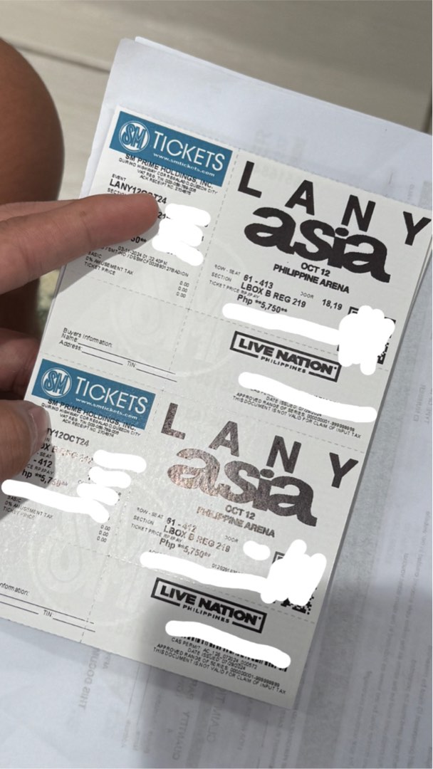 LANY Ticket, Tickets & Vouchers, Event Tickets on Carousell