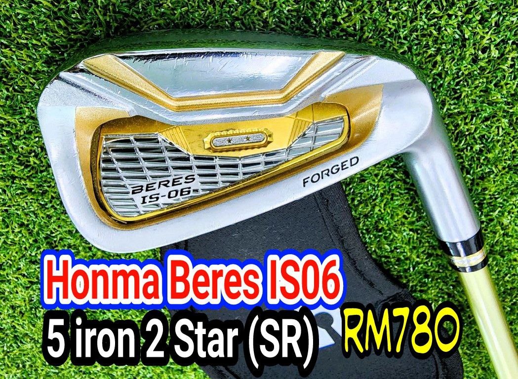 LIKE NEW CONDITION!!! 2 Star HONMA IS-06 5 iron (SR) with Free Cover ...